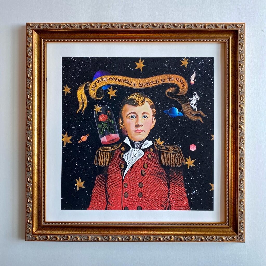 The little prince -Art print framed - shipping USA only