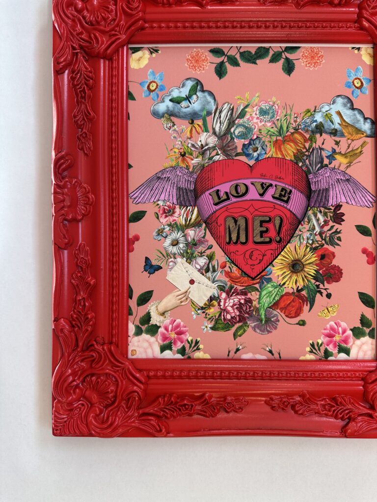 Love Me - Art with frame - KIKASWORKSHOP by Erika C Brothers