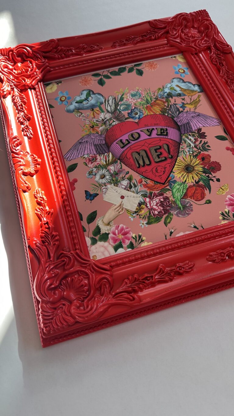Love Me - Art with frame - KIKASWORKSHOP by Erika C Brothers